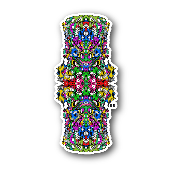 Colorful Skulls With Eyes Sticker|Vinyl Stickers|Marijuana Stickers ...