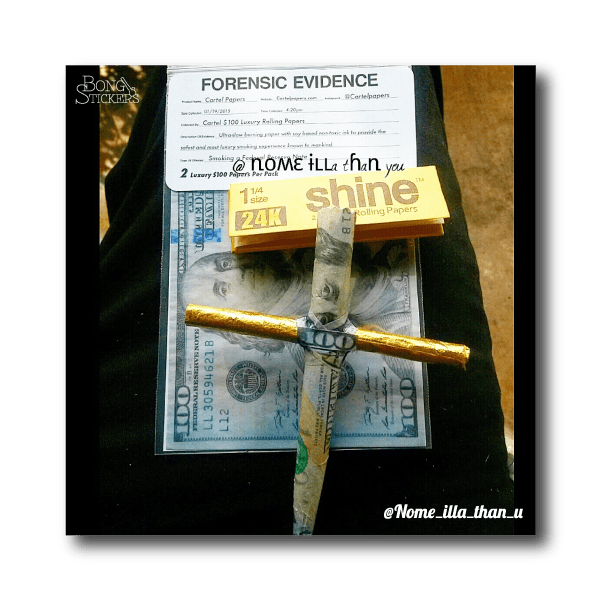 Cross Shaped Blunt - Marijuana Sticker 004