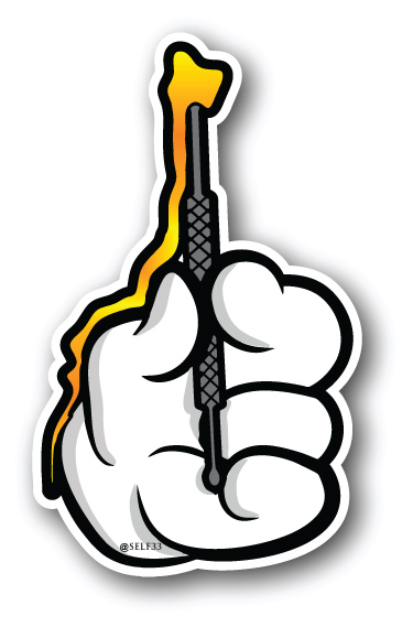 Dab Hand Strong Sticker|Vinyl Stickers|Marijuana Stickers|Clear Stickers