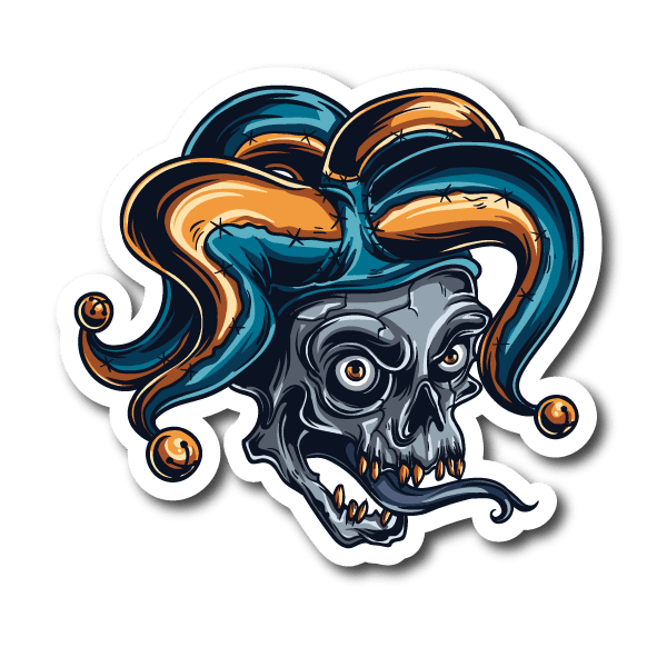 Devil Skull Sticker|Vinyl Stickers|Marijuana Stickers|Clear Stickers
