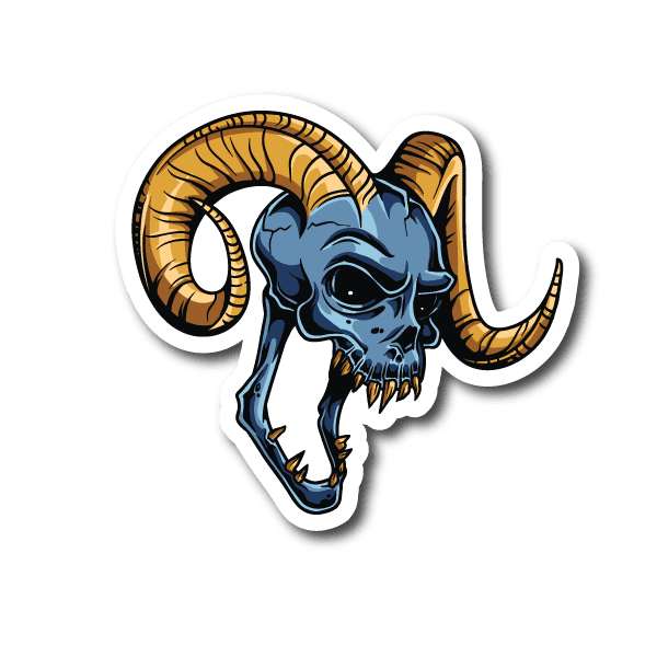 Devil Skull Sticker BS010|Vinyl Stickers|Marijuana Stickers|Clear Stickers