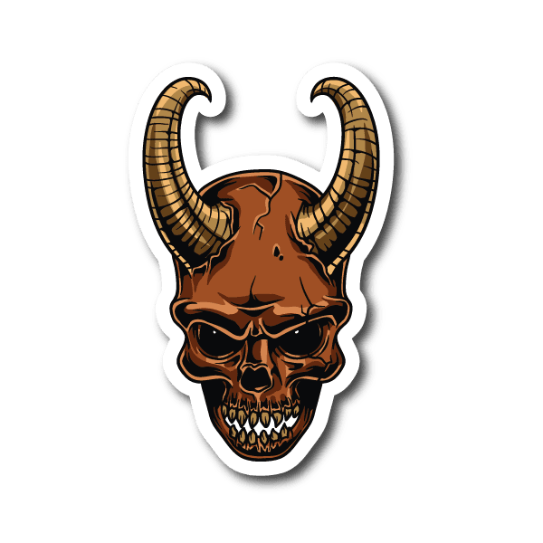Devil Skull Sticker BS011|Vinyl Stickers|Marijuana Stickers|Clear Stickers