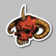 Devil Skull Sticker BS012|Vinyl Stickers|Marijuana Stickers|Clear Stickers