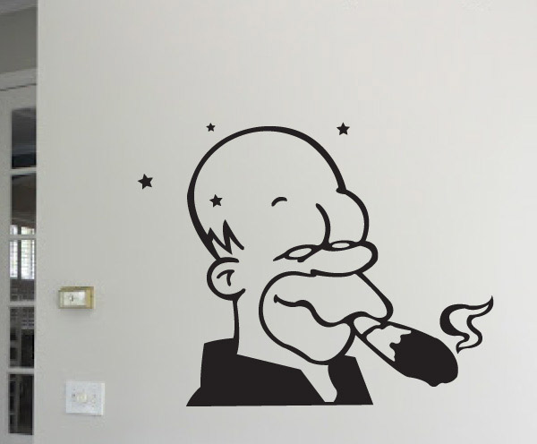 homer smoking Drugs & Alcohol Vinyl Decal Sticker 034