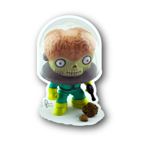 Moon Rocks - Alien Looking At Hash Sticker|Vinyl Stickers|Marijuana ...