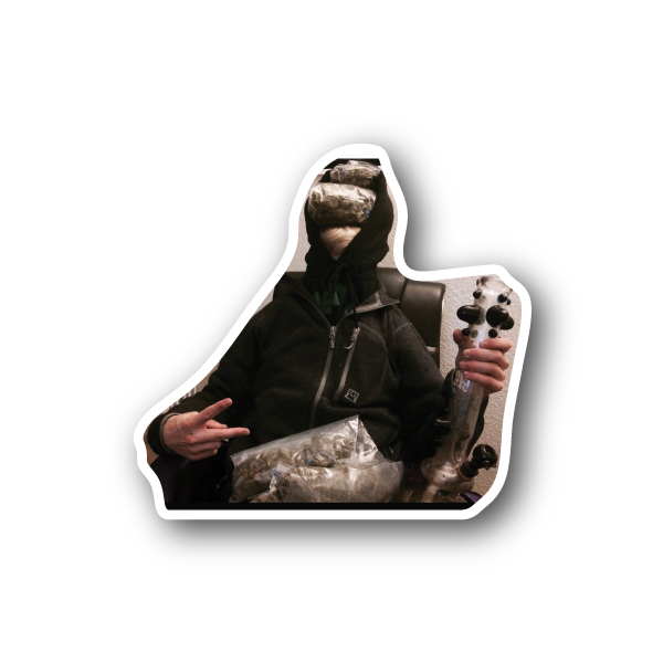 Nug Man - Weed - Sticker 02|Vinyl Stickers|Marijuana Stickers|Clear ...