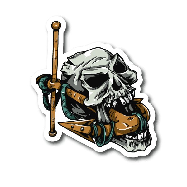 Skull Sticker BS021|Vinyl Stickers|Marijuana Stickers|Clear Stickers