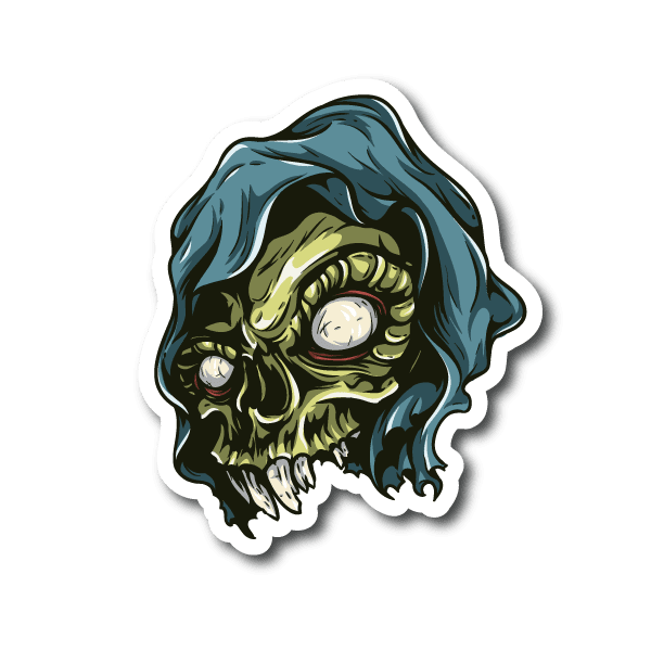 Skull Sticker BS024|Vinyl Stickers|Marijuana Stickers|Clear Stickers