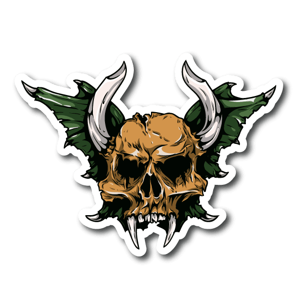 Skull Sticker BS025|Vinyl Stickers|Marijuana Stickers|Clear Stickers