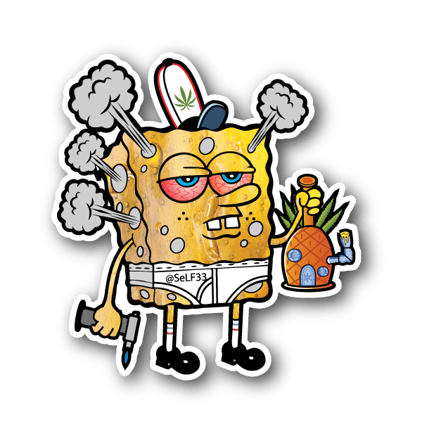 Spong Glob Sticker|Vinyl Stickers|Marijuana Stickers|Clear Stickers