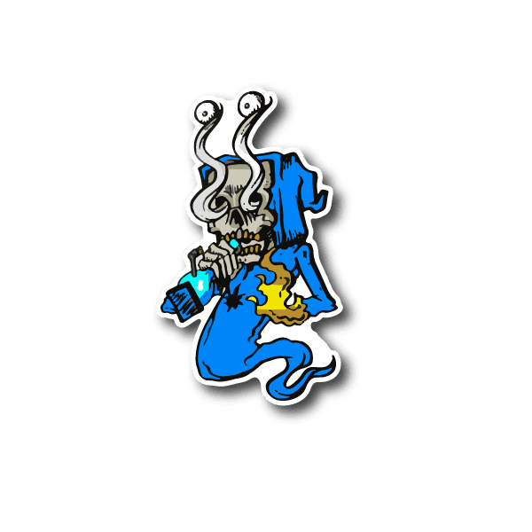 Stoned Reaper Sticker|Vinyl Stickers|Marijuana Stickers|Clear Stickers