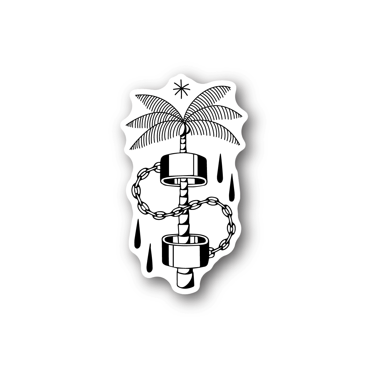 TAT Palm Sticker - Vinyl Stickers - Marijuana Stickers