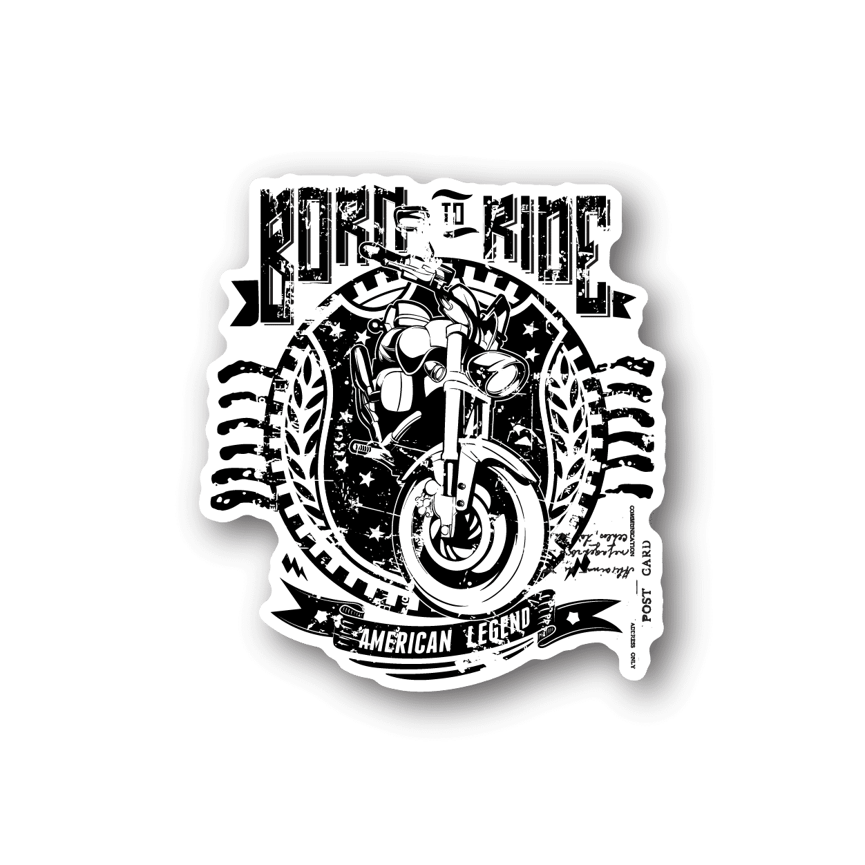 Tsd Born To Ride - Vinyl Stickers - Marijuana Stickers