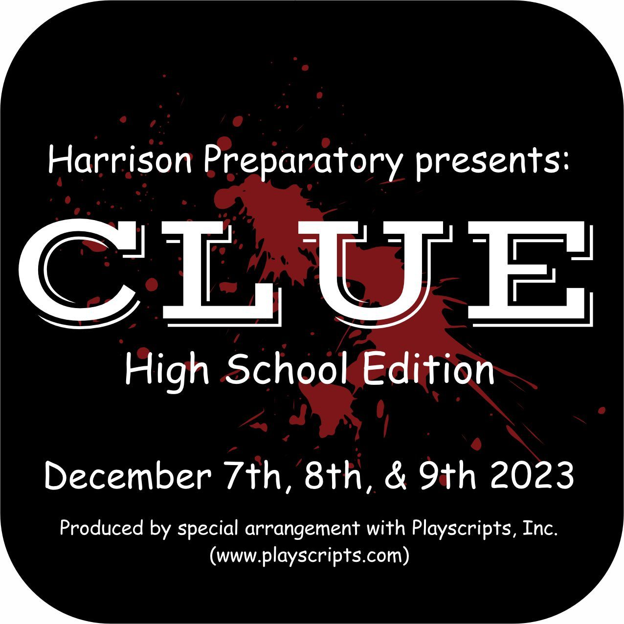Harrison Prep Drama Club Winter Play Apparel