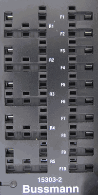 Bussmann 15305-2 RTMR, 10 Fuse + 5 Micro Relays Base w/cover