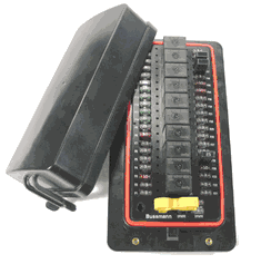 Bussmann 15400 RFRM Fuse & Relay Module, Dual Bus Bars w/cover