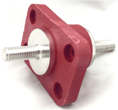 C1925-2 Junction Block, 3/8" stud, Red, Feed Thru, 250 Amp