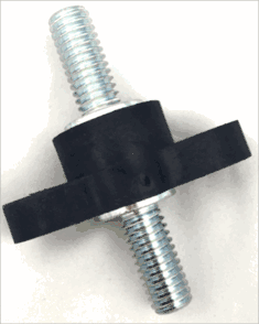 C1938 Junction Block 3/8" Stud, Black, Feed Thru, 250 Amp