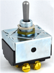 Eaton 7992K10 Heavy Duty, One-Hole Panel Mount Toggle Switch, DPST, 15 ...