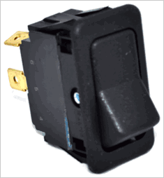 Eaton 8006K43N1V2 Euro-Style Rocker Switch, SPST, 10 Amp, 250 Volts