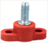 JB3816-3 Junction Block, 3/8" Stud, Red, Stand Alone, 250 Amp