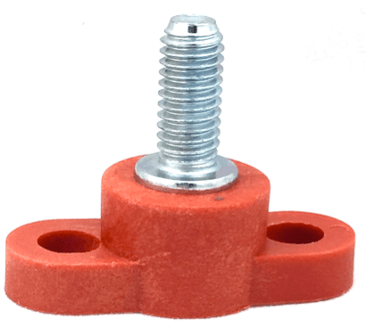 JB3816-3 Junction Block, 3/8" Stud, Red, Stand Alone, 250 Amp
