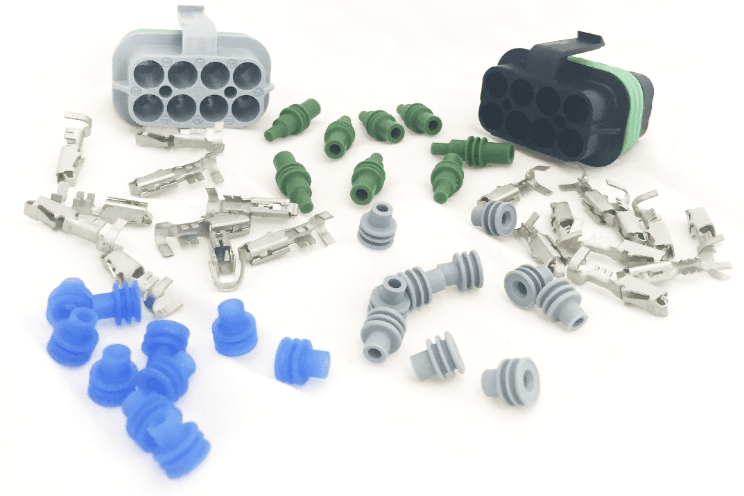 This kit includes the necessary connectors, terminals, seals, and ...