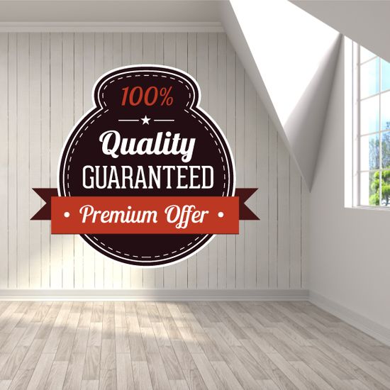 100% Quality Guaranteed Premium Offer Discount Sign Wall Decal - Vinyl ...
