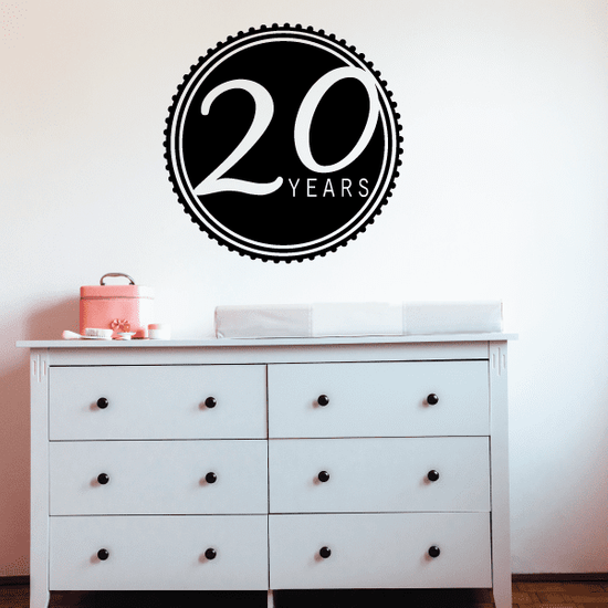 20 Years Celebration Decal