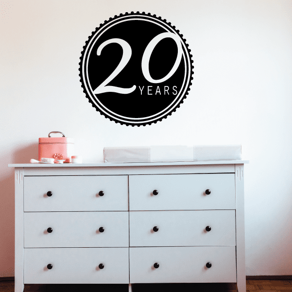 20 Years Celebration Decal