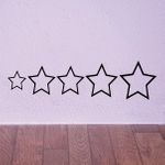 5 Pointed Outlined Stars Family Kit Decal