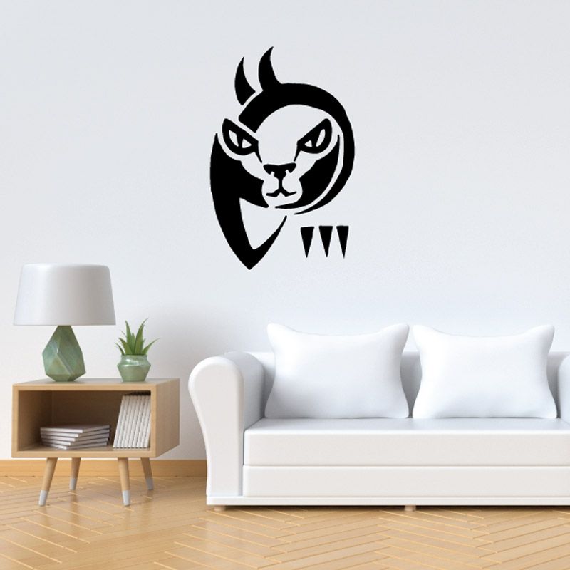 Abstract Kitty Cat Face Decal
