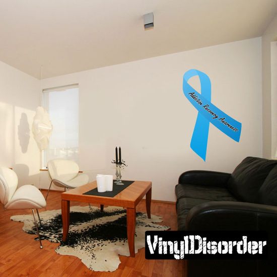 Addiction Recovery Awareness Ribbon Vinyl Sticker
