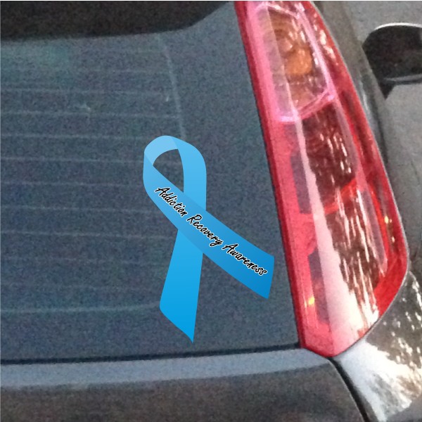 Addiction Recovery Awareness Ribbon Vinyl Sticker