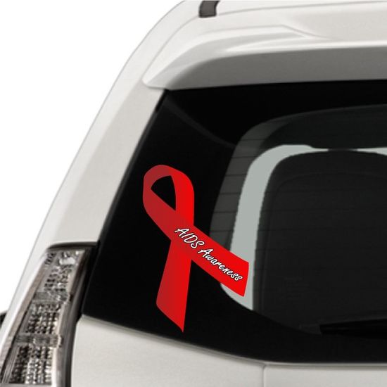 AIDS Awareness Ribbon Vinyl Sticker