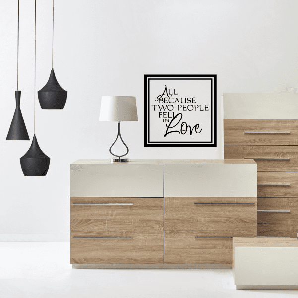 All because two people Decal