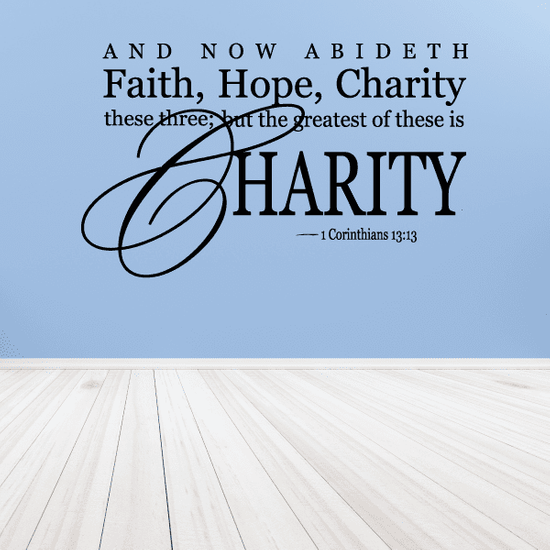 And obideth faith hope charity these three but the greatest of these is ...