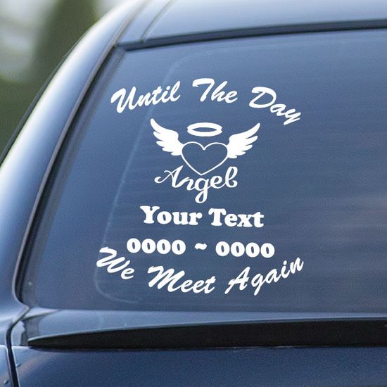 Angel Heart with Wings Custom In Loving Memory Decal