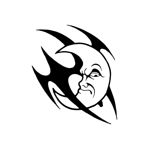 Angry Moon Decal