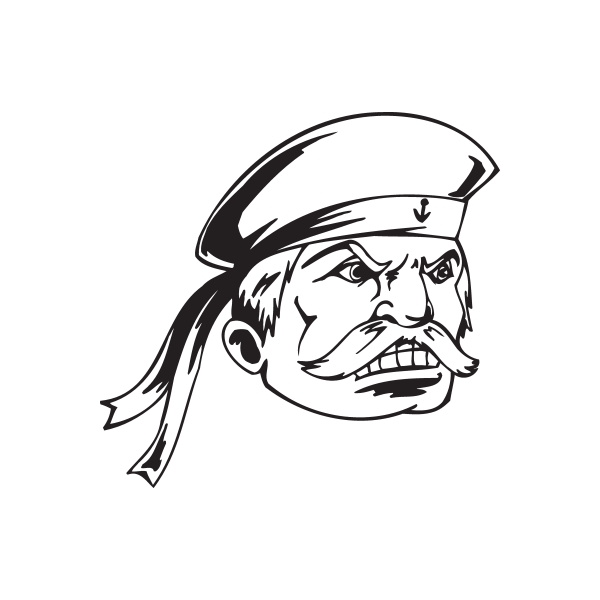 Angry Sailor with Mustache Decal
