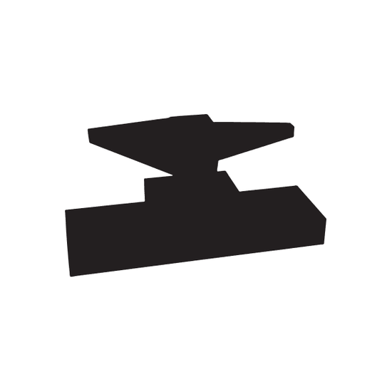 Anvil Tilted Left Silhouette Decal