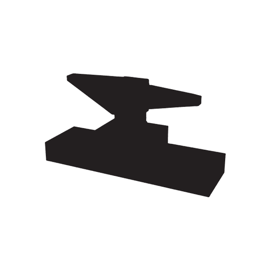 Anvil Tilted Right Silhouette Decal