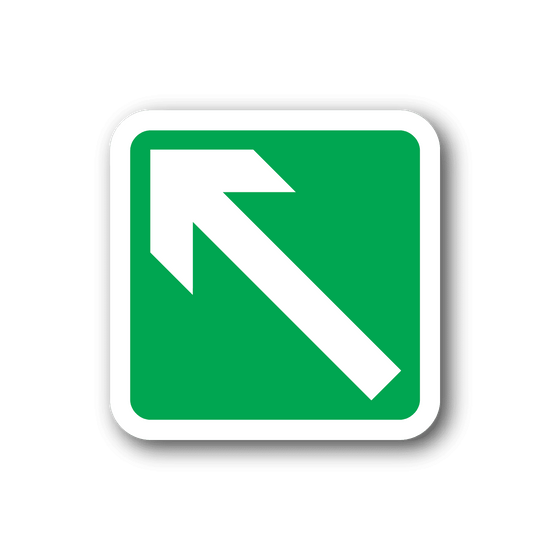 Arrow Up and to the Right Sticker