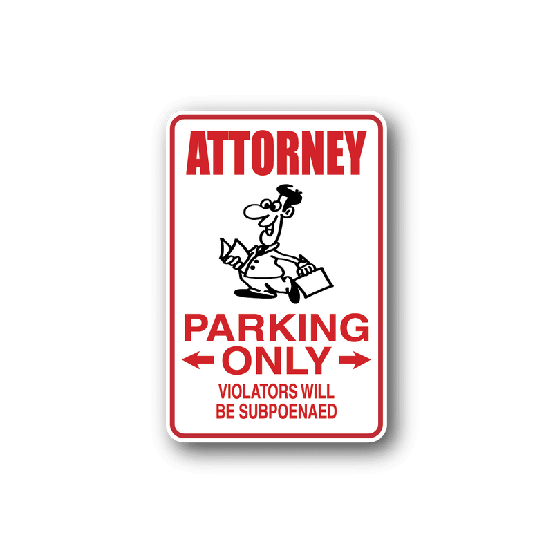 Attorney Parking Only Sticker