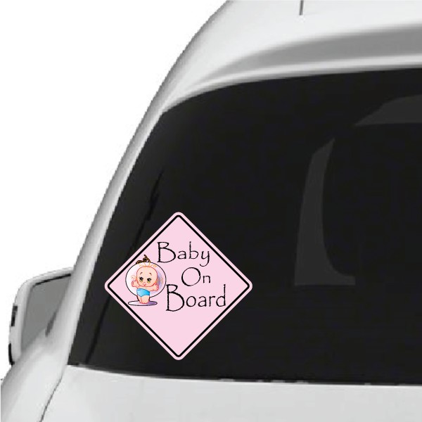 Baby Girl on Board Sticker