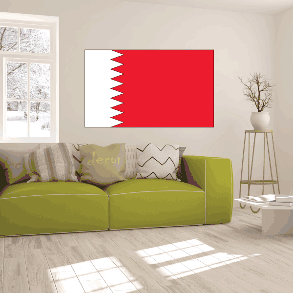 Bahrain Flag Sticker 01