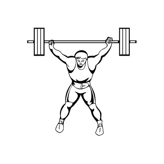 Barbell Overhead Decal