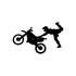Basic Double Grab Kick Dirt Bike Decal