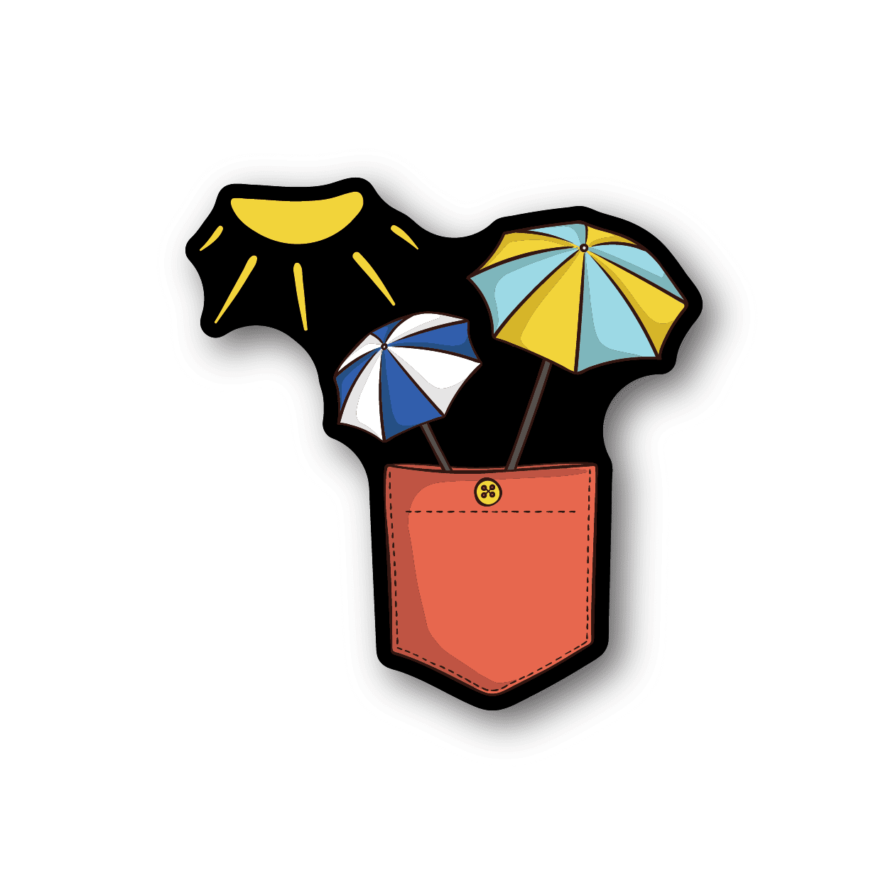 Beach Umbrella Sticker