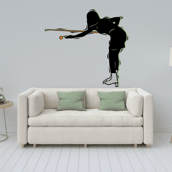 Billiard Lady Player Decal